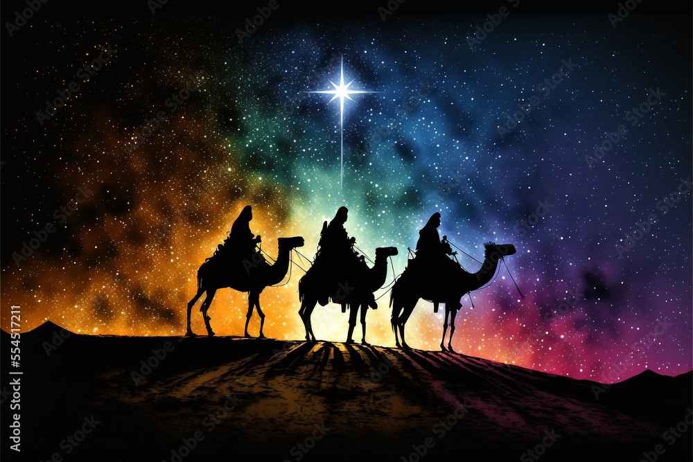 The Three Magi King of Orient, The Three Wise Men Illustration ...