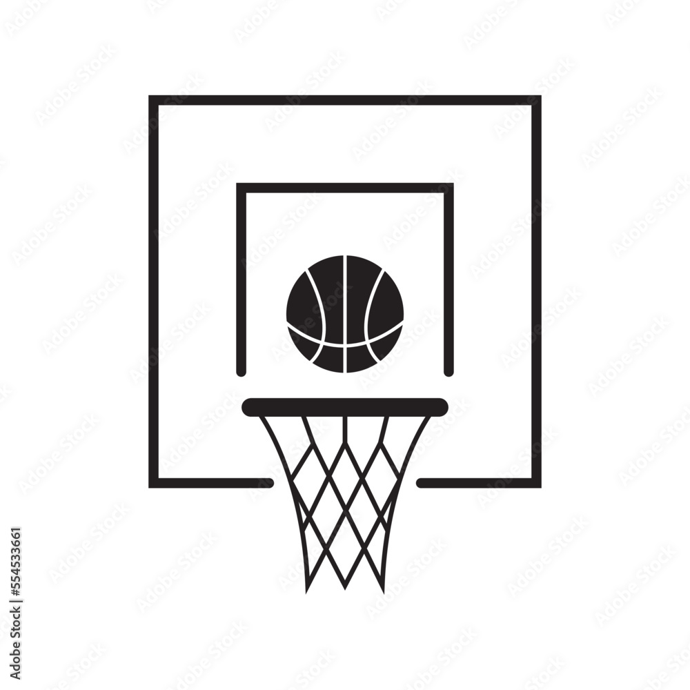 basketball hoop icon Stock Vector | Adobe Stock