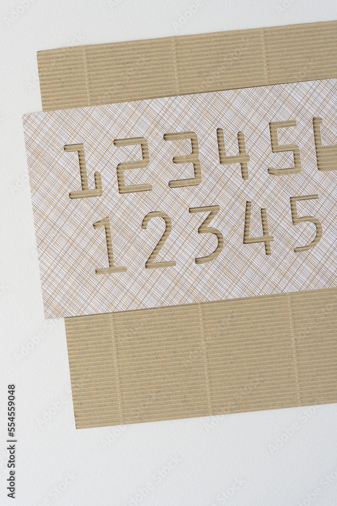 paper stencils with number cutouts (numbers one through five or six ...