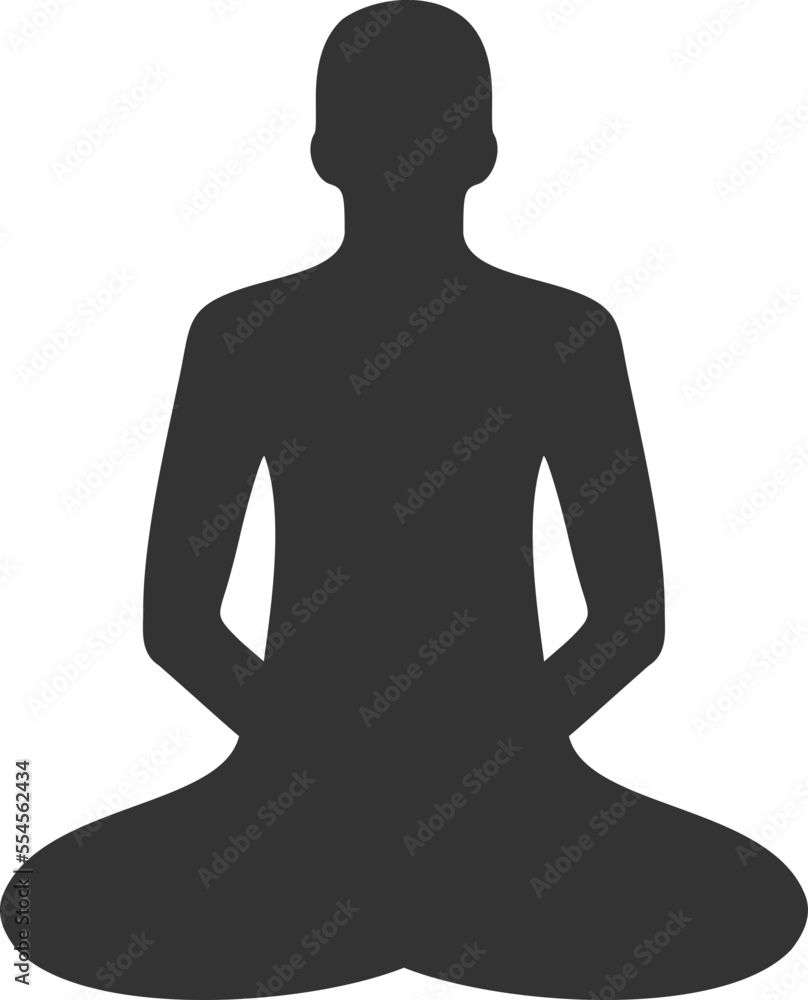 Meditation pose symbol Stock Vector | Adobe Stock