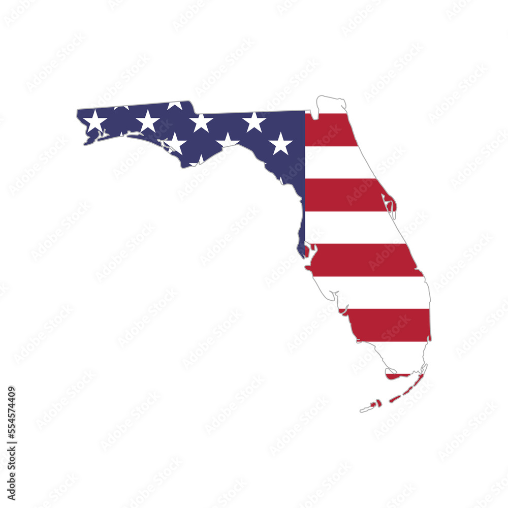 map florida flag or map florida vector on white background. The Best ...