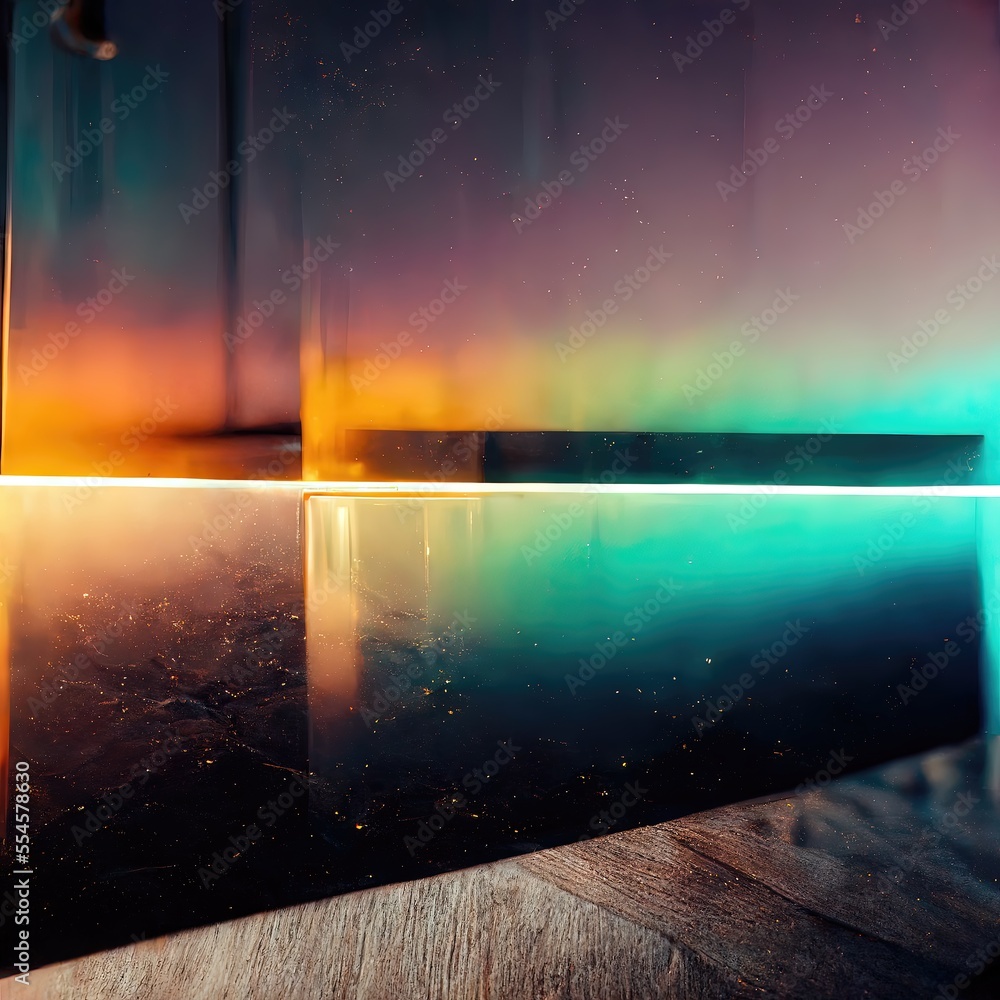 Reflections and refractions of glass objects with striking plate-like ...