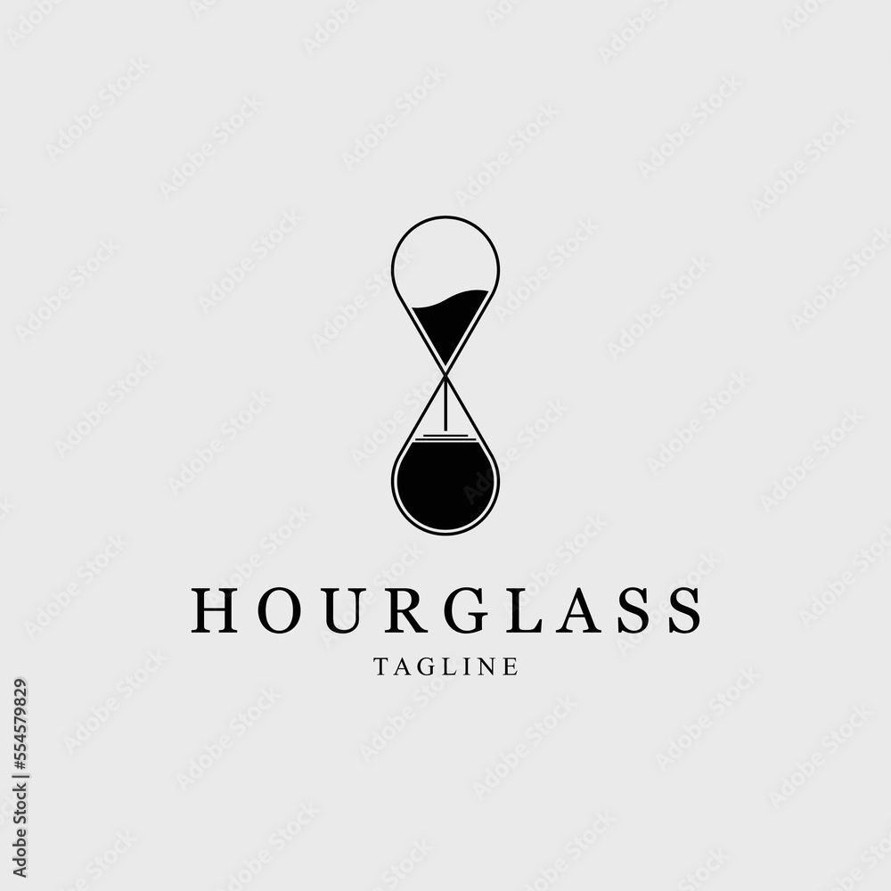 hourglass logo vector illustration design for use brand company ...
