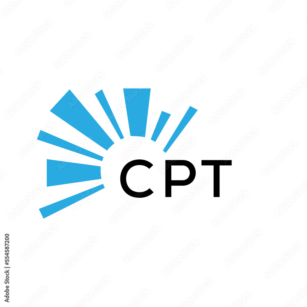 Vecteur Stock CPT letter logo. CPT blue image on white background and ...