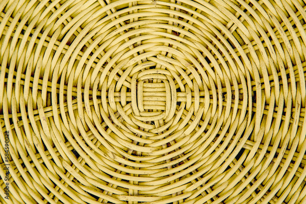 Closed up of yellow color wicker textured background.weaving texture of ...