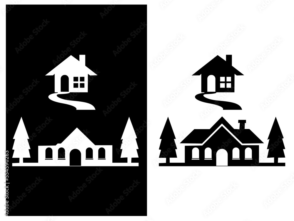 set of houses. house icon vector art. beautiful house vector. home icon ...