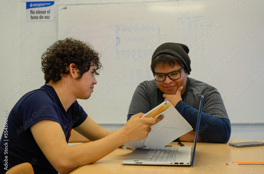 students working in classroom Stock Photo | Adobe Stock