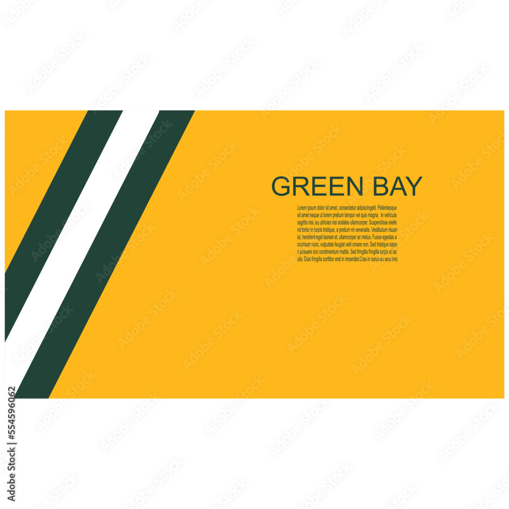 Green Bay Packers american footbal team uniform colors. Template for ...
