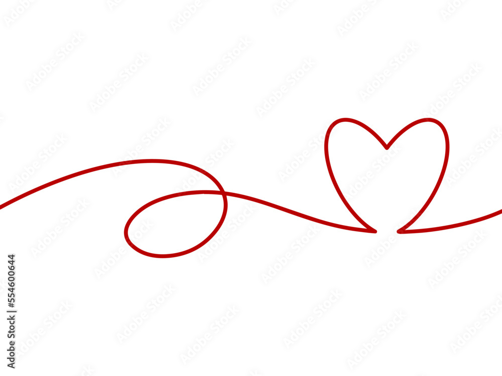 Valentine Love Line Illustration Stock Vector | Adobe Stock