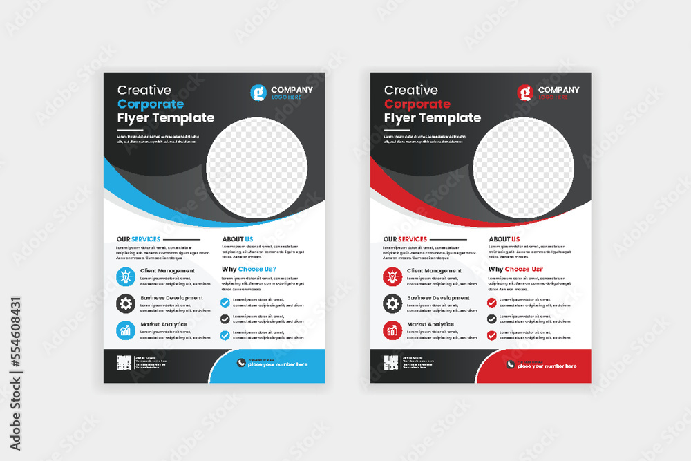 Vector Creative business flyer template design flyer template or ...