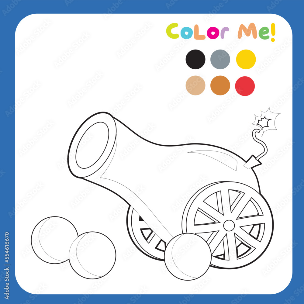 Coloring worksheet for children with pirate theme. Educational ...