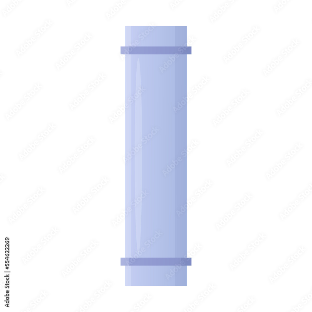 Air duct system. Vector illustration of vertical vent pipe. Cartoon ...