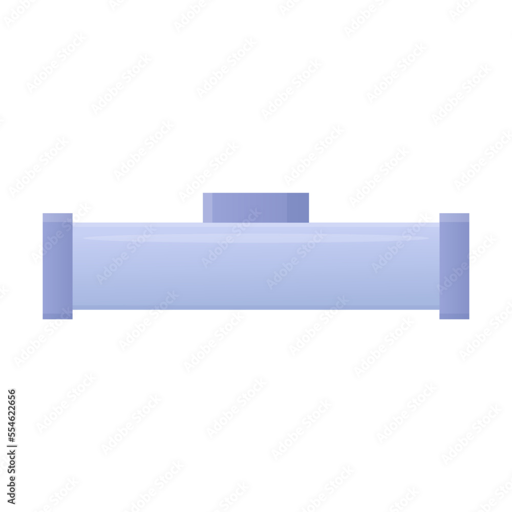 Air duct system. Vector illustration of horizontal vent pipe. Cartoon ...