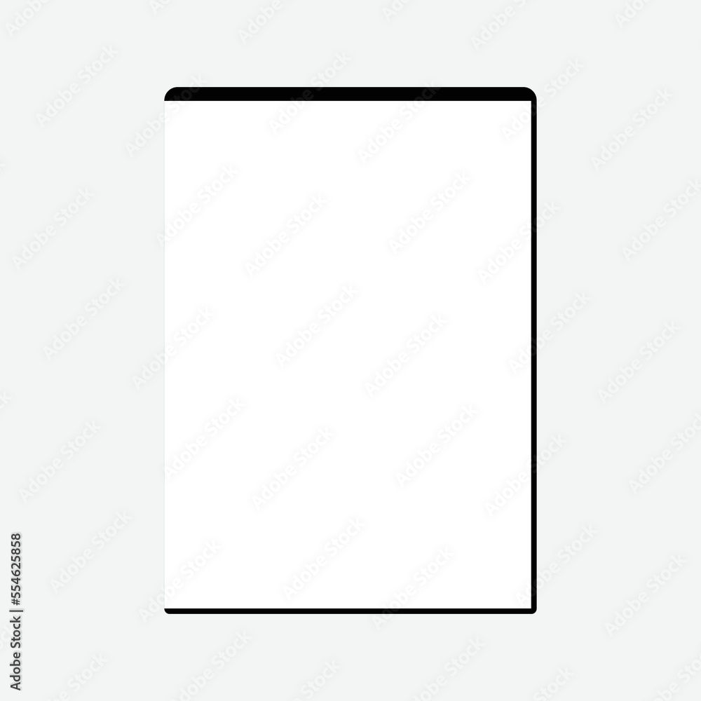 eps10 vector Blank DVD Case vertical template isolated on white ...