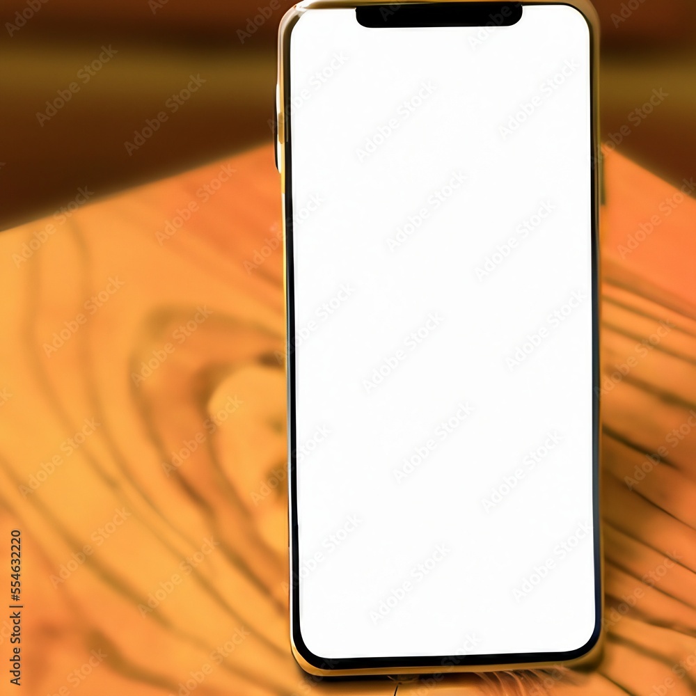 Smartphone similar to iphone xs max with blank white screen for ...