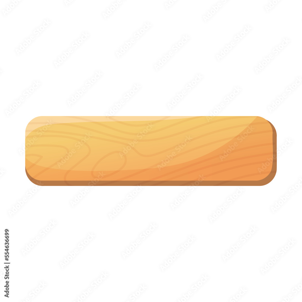 Vecteur Stock Wooden button for users game interface cartoon ...