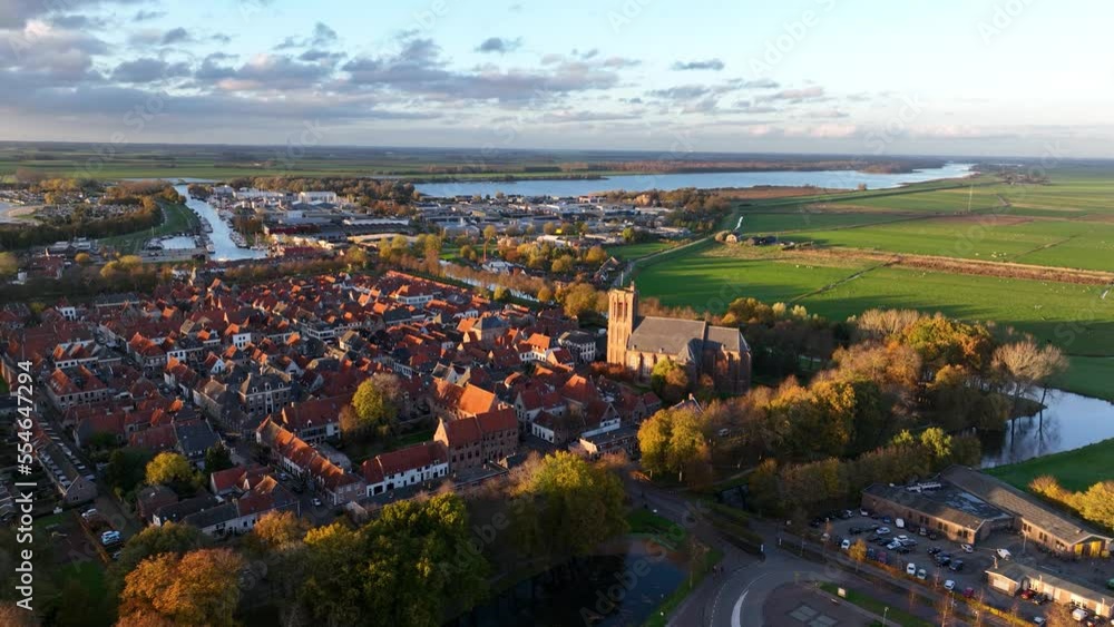 Fortified historic city center of Elburg in The Netherlands, Gelderland ...