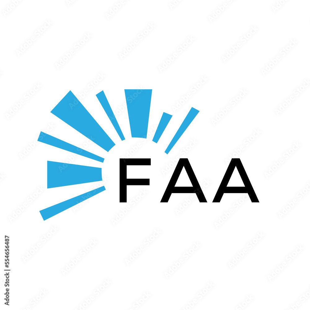 FAA letter logo. FAA blue image on white background and black letter ...