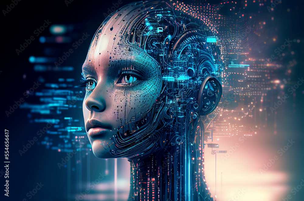 Artificial intelligence, abstract cyborg android. is not based on any ... Artificial intelligence, abstract cyborg android. is not based on any ...