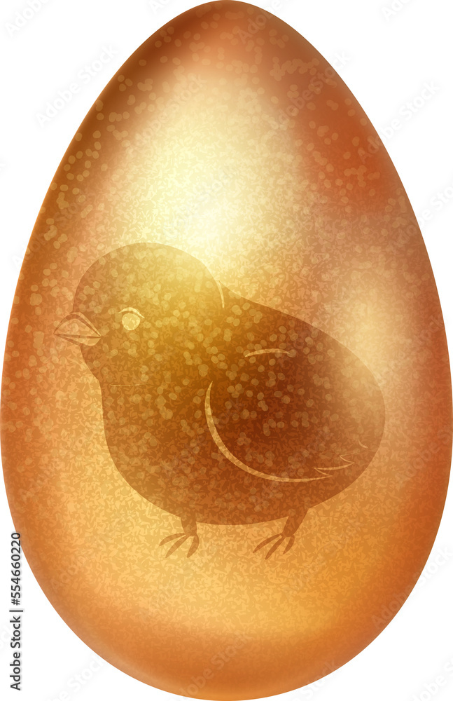 Realistic Easter egg with surface texture, patterns and holiday symbols ...
