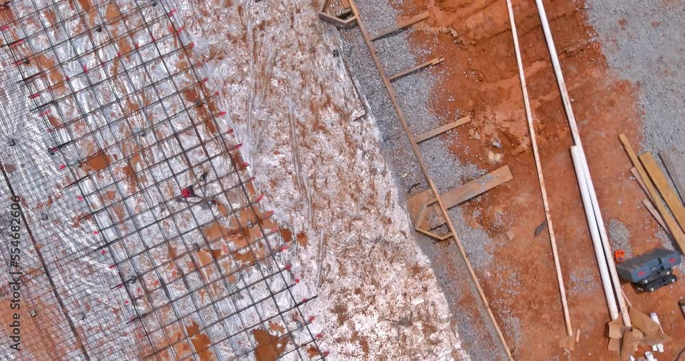 Installation process is carried out on construction site to install ...