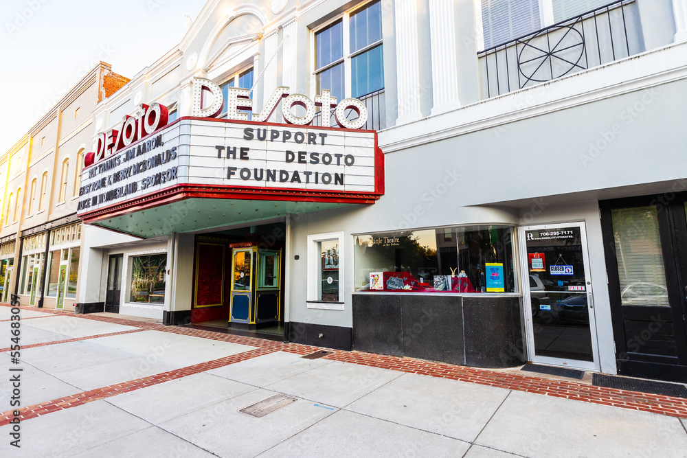 ROME, GA, USA - SEPTEMBER 19, 2018: Built in 1927, the DeSoto Theatre ...