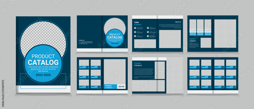 Product catalogue layout template, company booklet desigb, modern and ...