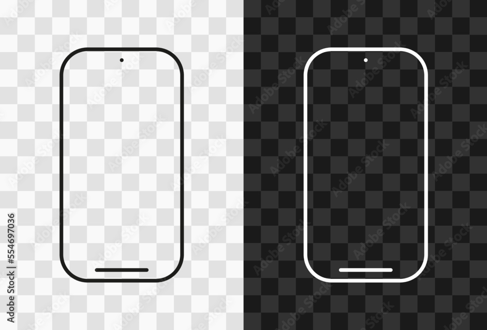 Mobile phone, high quality vector editable line icon. Mobile phone icon ...