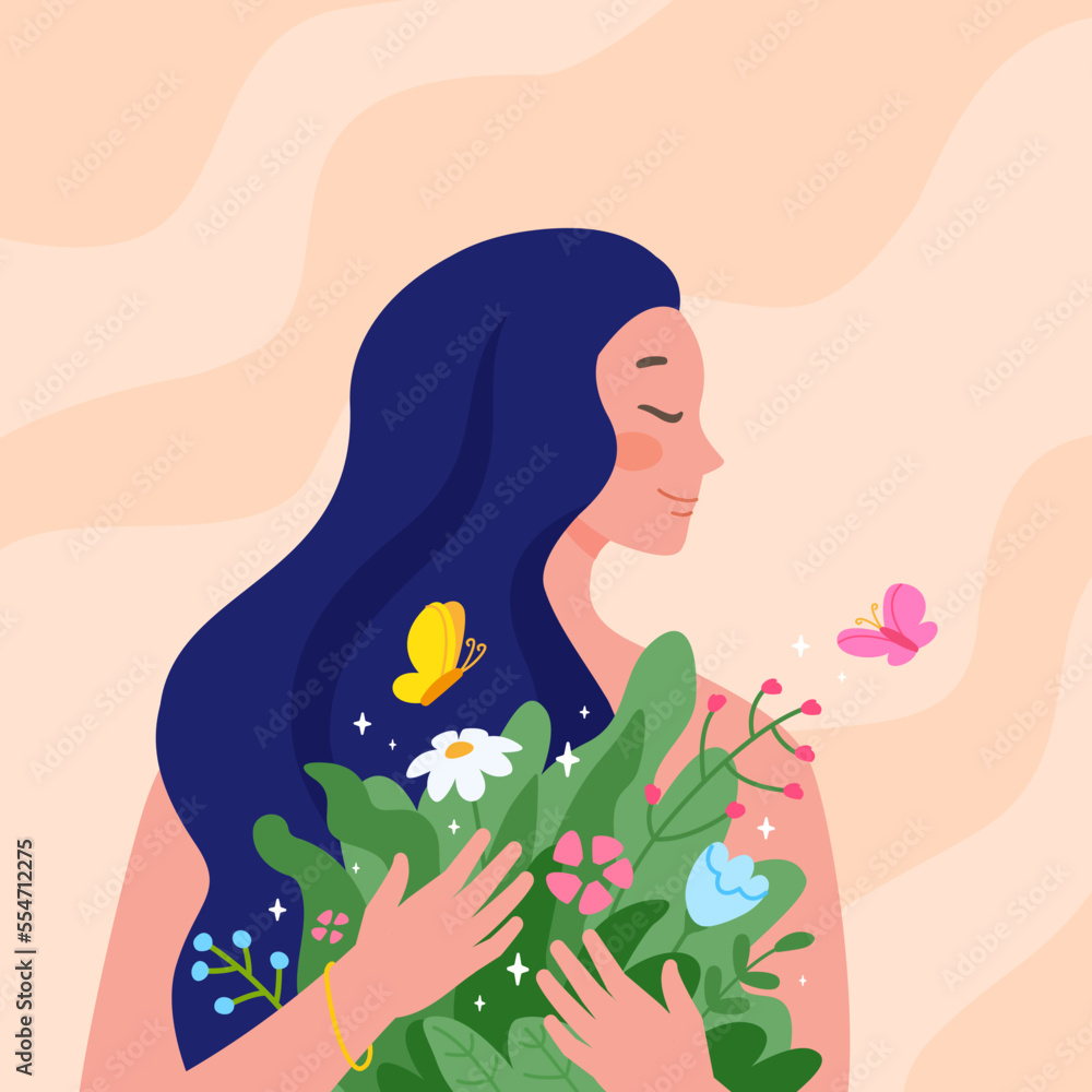 Care internal world. Psychological healing inside himself, self care ...