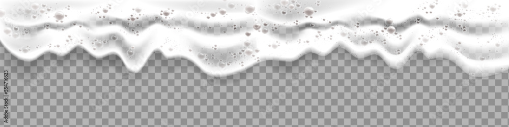 Beer foam, vector soap bath bubble background, detergent lather texture ...