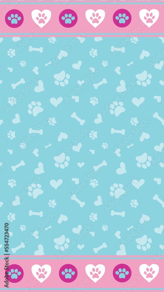 PAW PATROL PATTERN PINK turquoise MOBILE BACKGROUND WALLPAPER ...