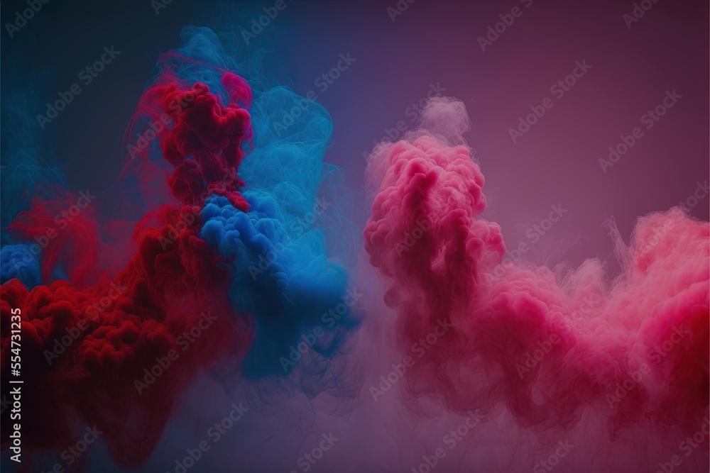 Color Smoke Background in Red and Blue Stock Illustration | Adobe Stock