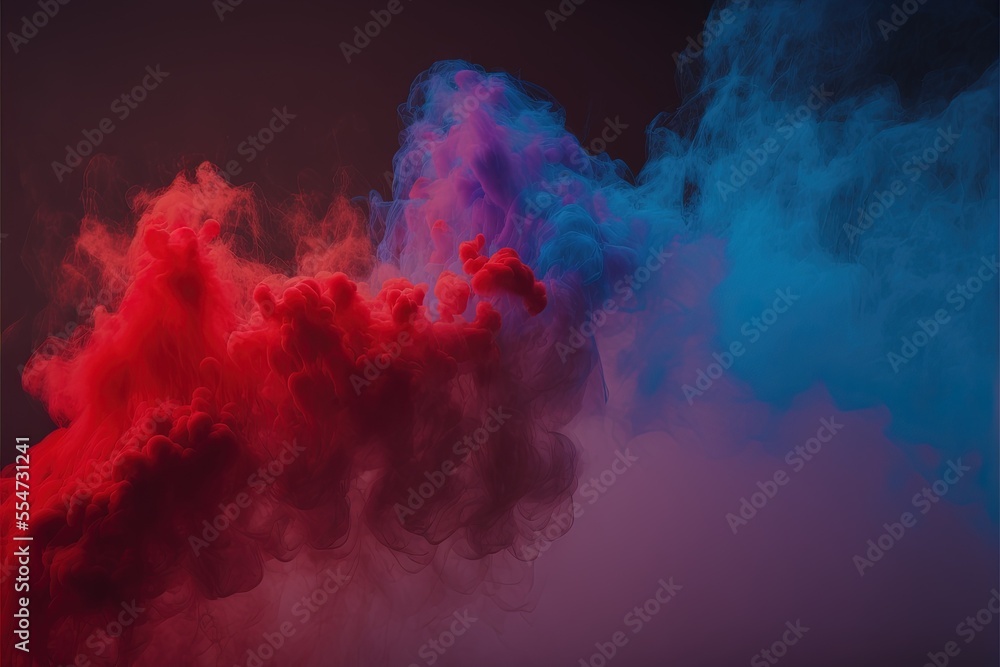 Color Smoke Background in Red and Blue Stock Illustration | Adobe Stock