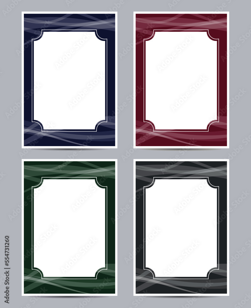 playing card frame border template design flyer Stock Vector | Adobe Stock
