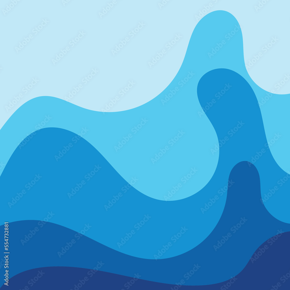Blue wave Baground Wallpaper vector Stock Vector | Adobe Stock