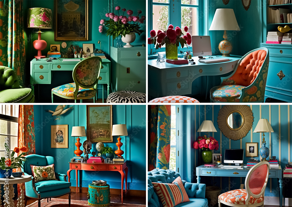 Maximalist interior inspirations, furniture ideas. Summer colours ...