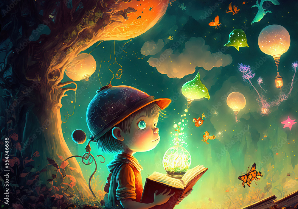 Cartoon kid explorer. sketch art for artist creativity and inspiration ...