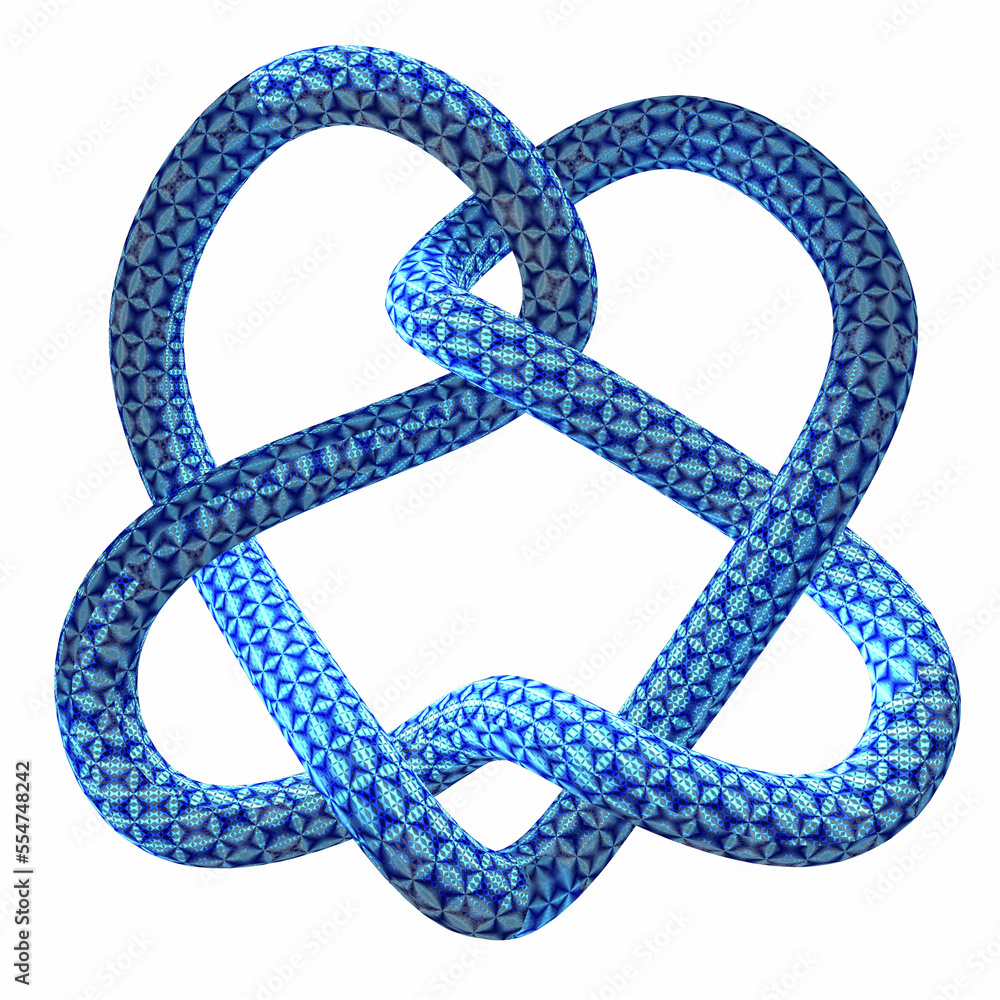 The Blue Knot: A 3D Isolated Symbol of Unity and Strength Stock ...
