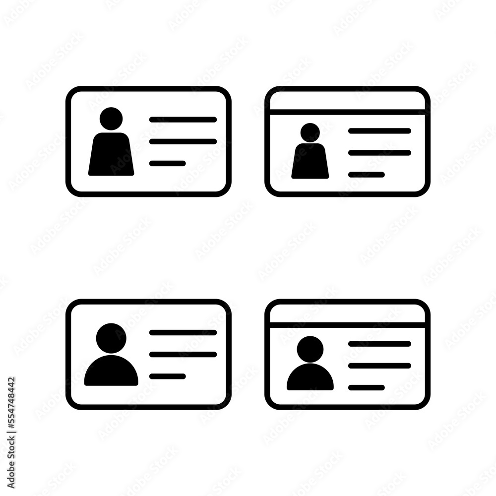 License icon vector for web and mobile app. ID card icon. driver ...