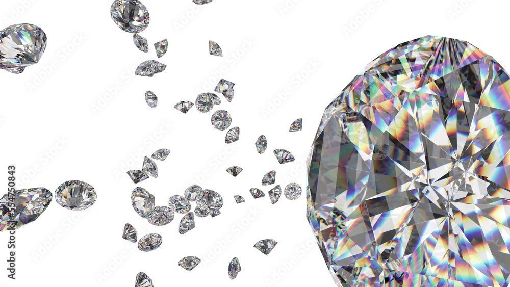 Shiny Diamonds on transparent background. Concept image of luxury ...
