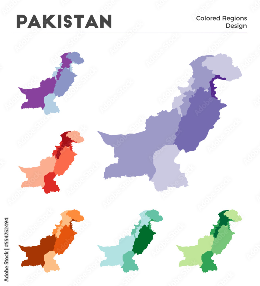 Pakistan map collection. Borders of Pakistan for your infographic ...