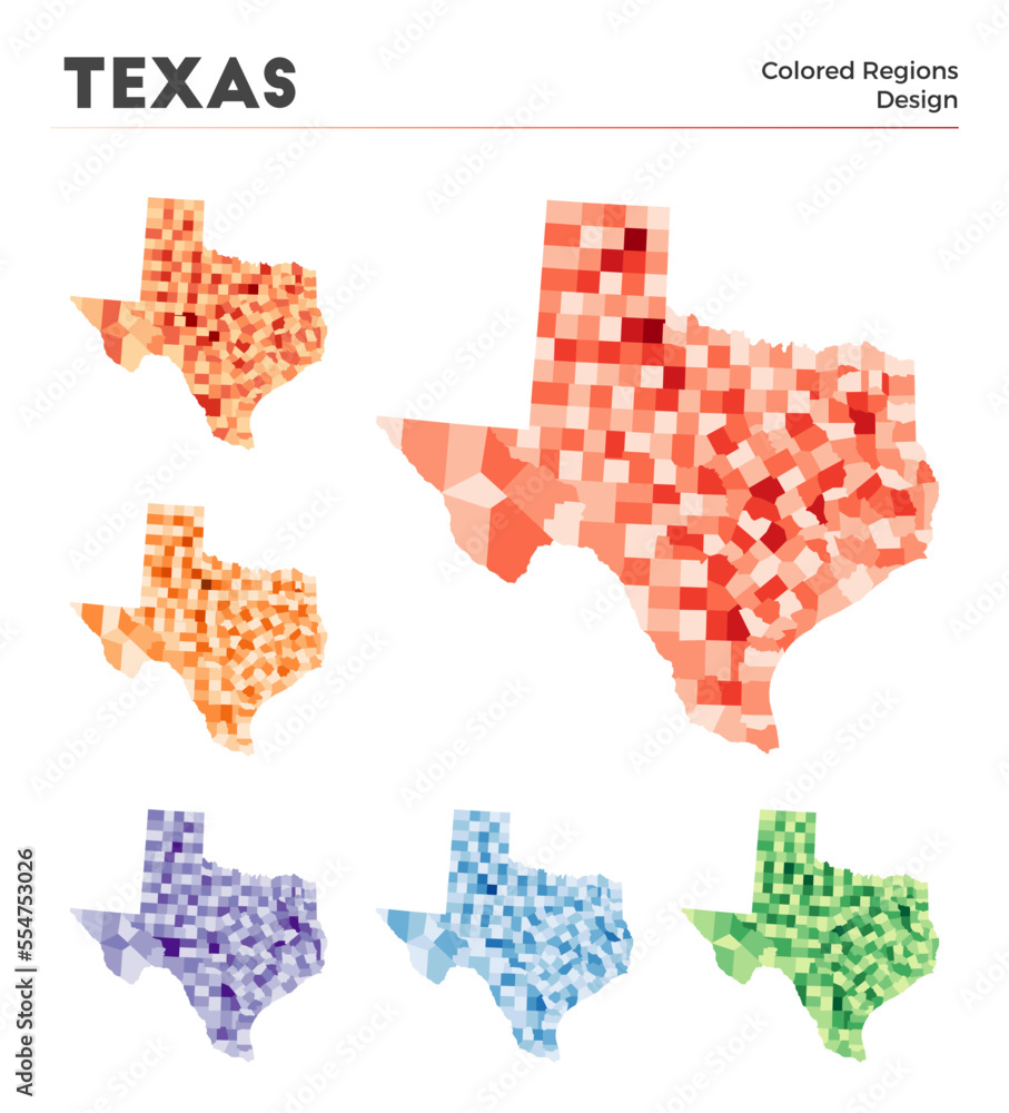Texas map collection. Borders of Texas for your infographic. Colored us ...