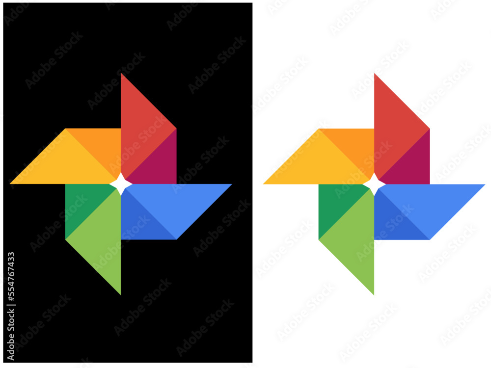 Google photos logo vector. beautiful logo and icon design. black and ...