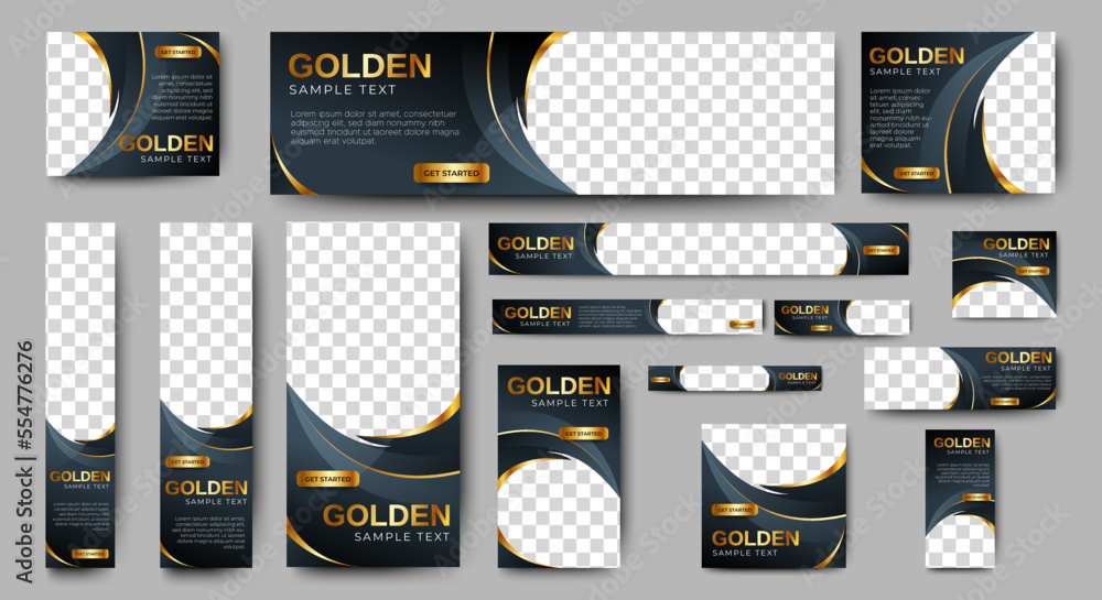 Gold Banner Vector