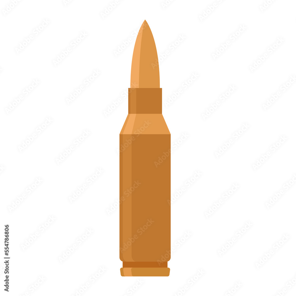 5.56 mm bullet flat logo icon vector illustration modern design ...