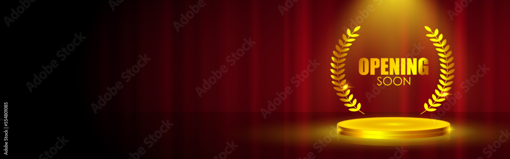 vector illustration for opening soon banner flyer poster Stock Vector ...