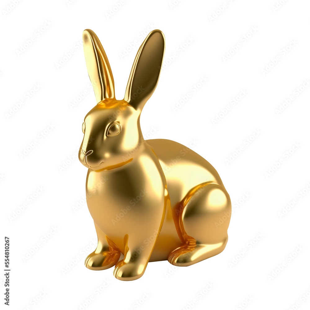 gold bunny Stock Illustration | Adobe Stock