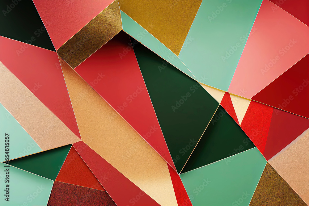 Abstract colorful cubist geometry wallpaper background illustration ...