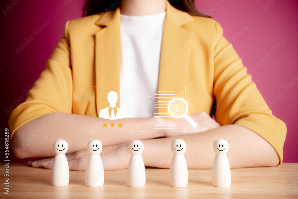 Human Resources management recruitment employment headhunting Concept ...