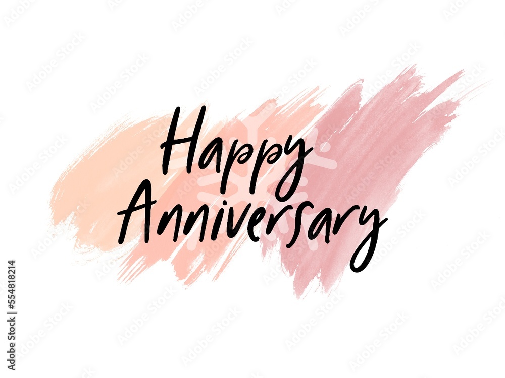 Happy Anniversary writing with heart background, colorful, cheerfull ...